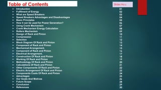 Power generation using speed breakers | PPTX