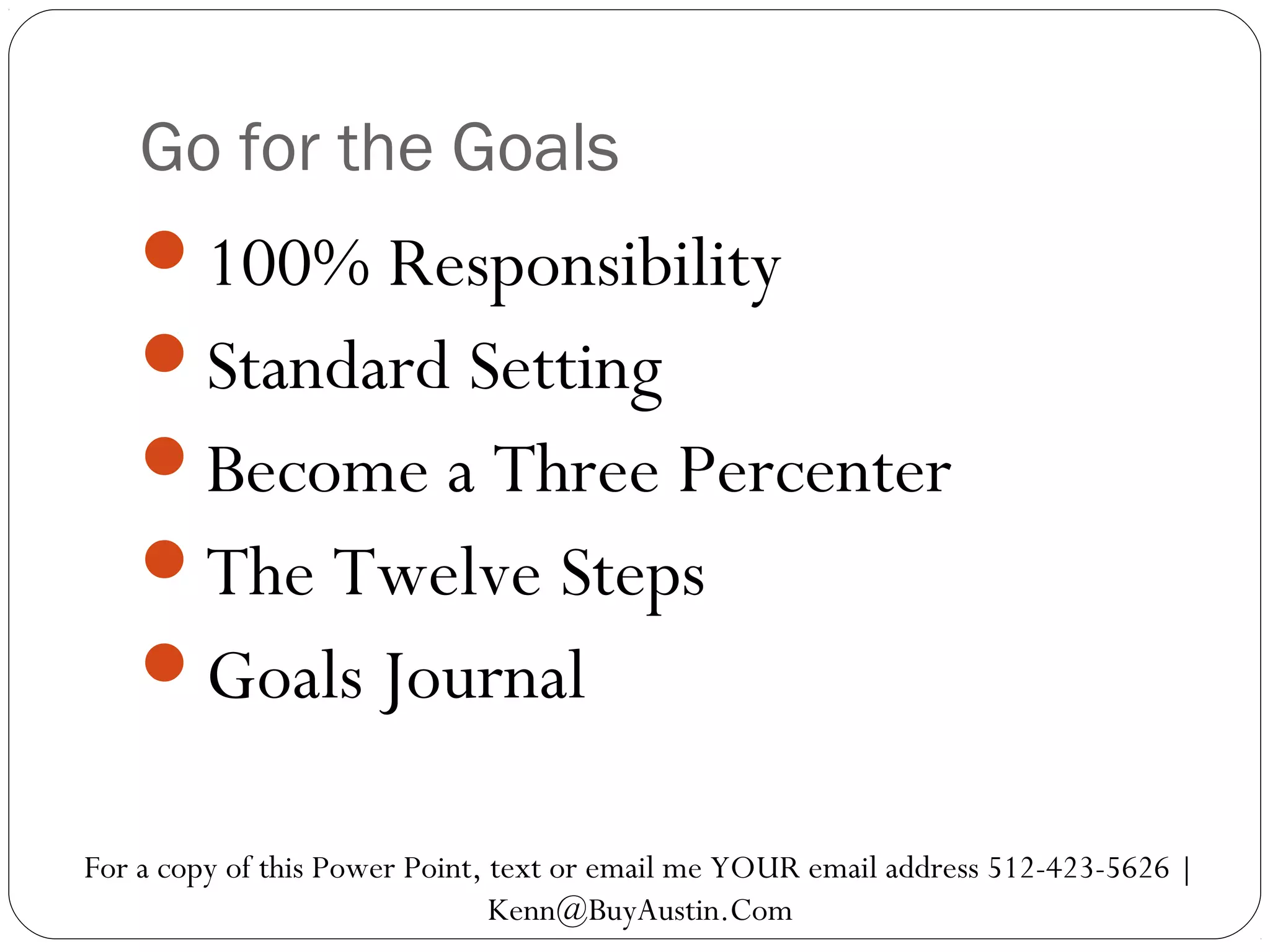 Power goals presentation | PPT
