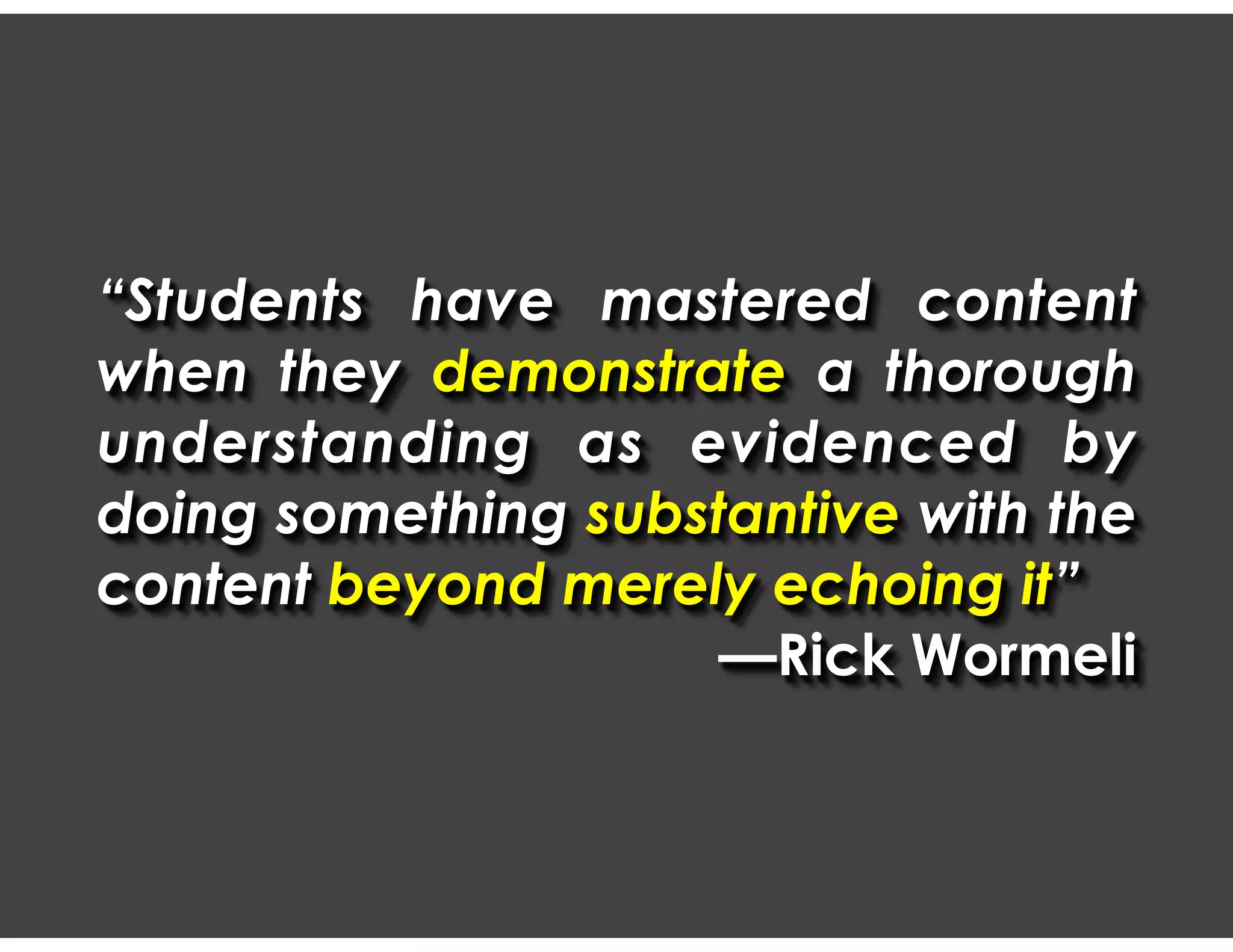 Power Grading & Assessments by the Standards | PPT