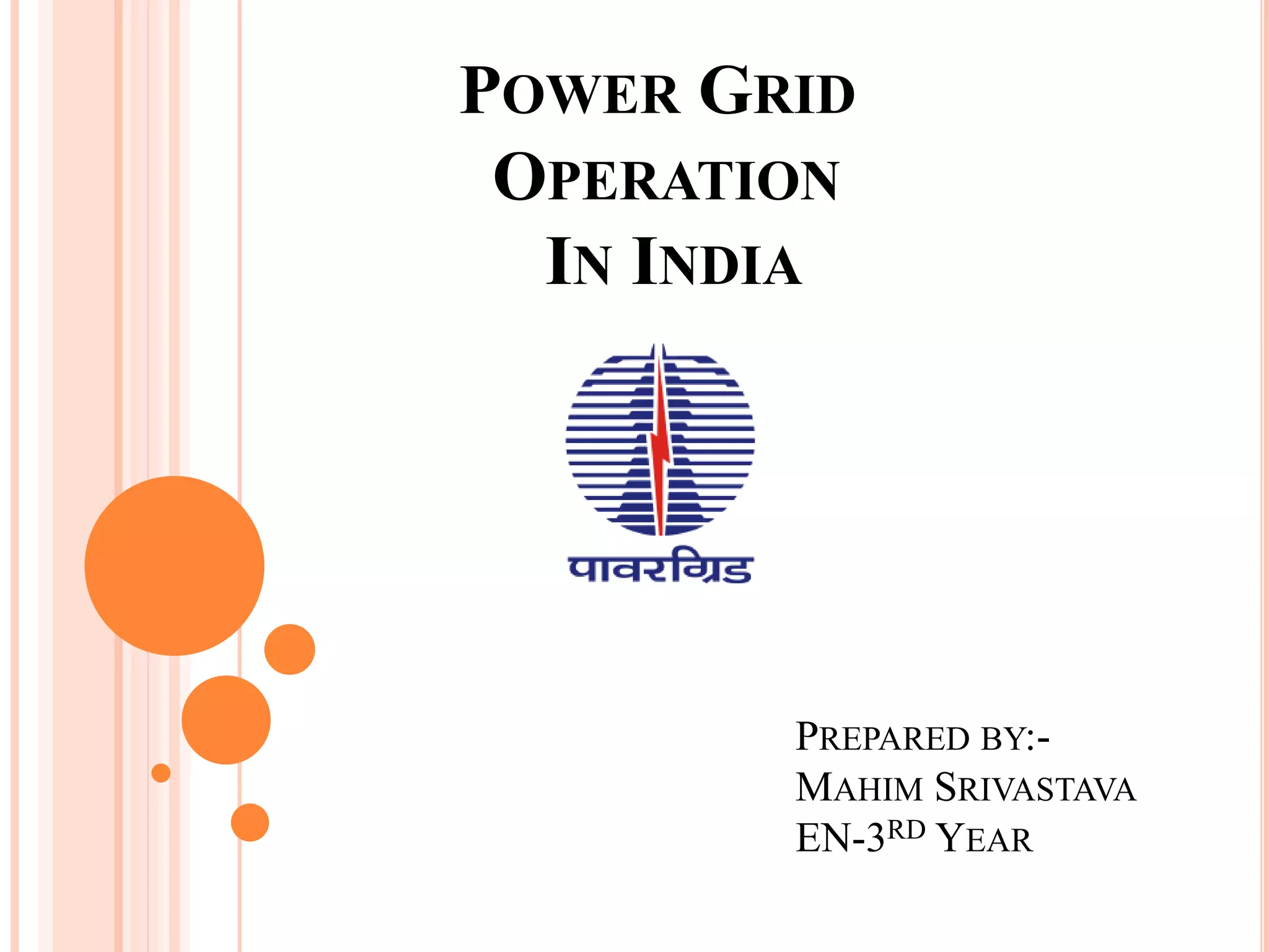 Power grid operation in India | PPTX