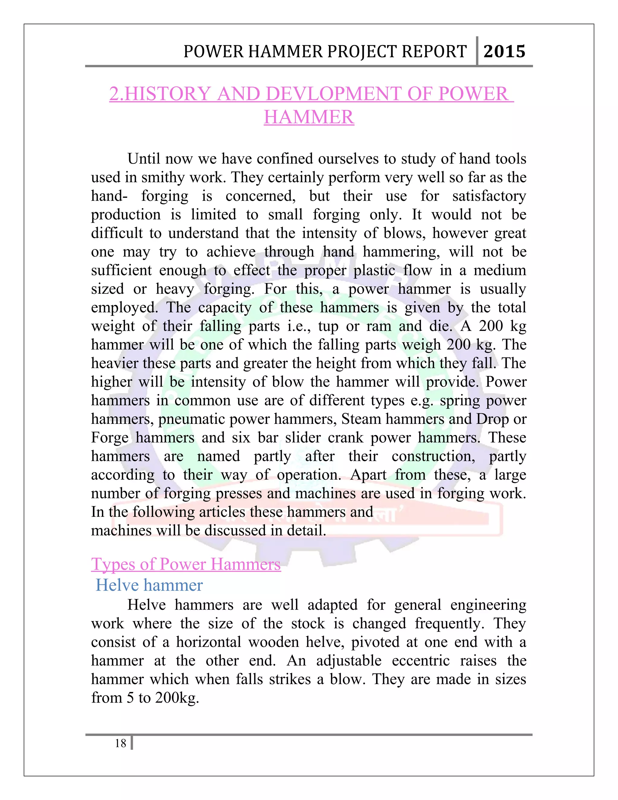 Power hammer project | DOC