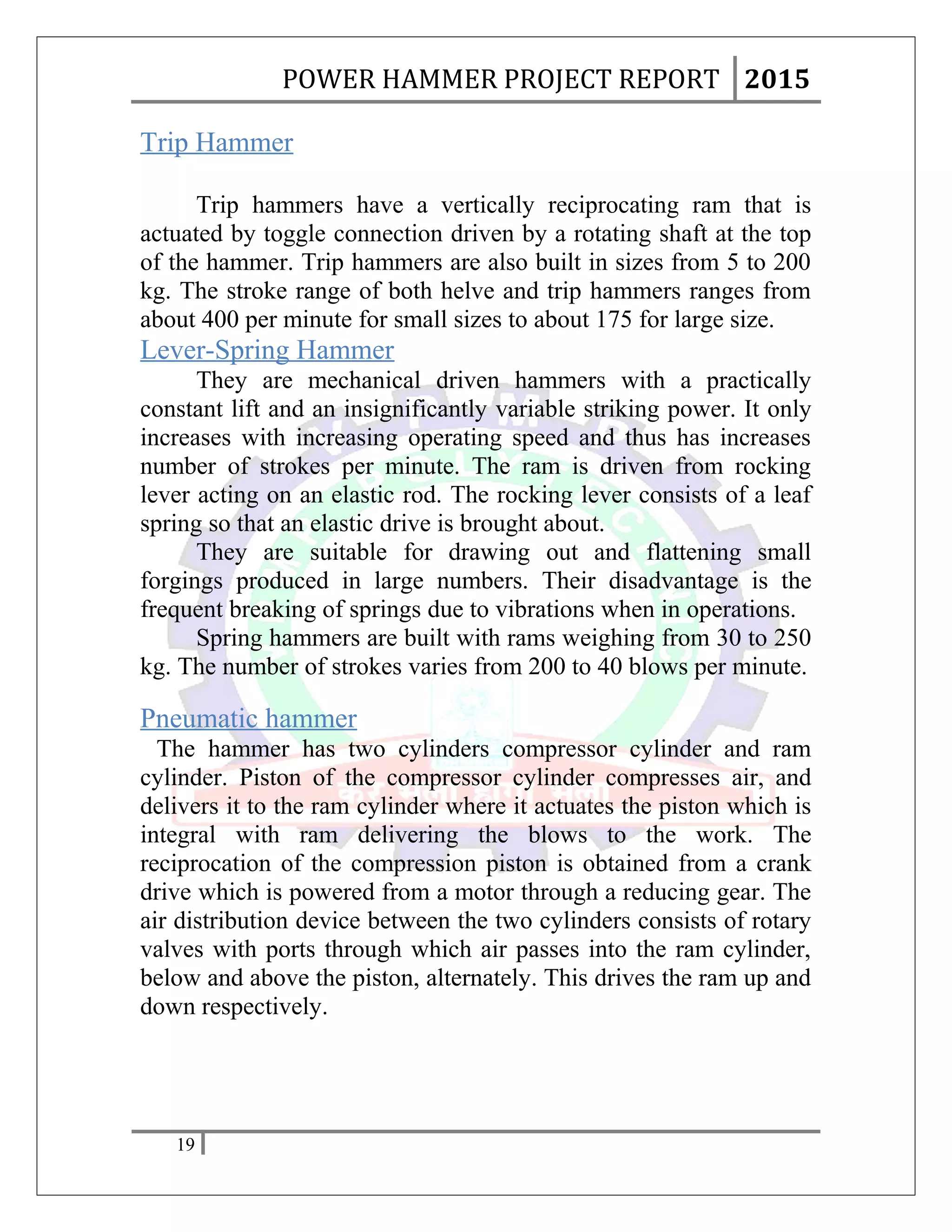 Power hammer project | DOC