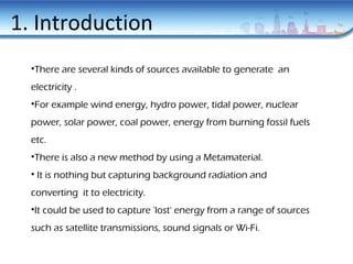 Power harvesting metamaterial | PPT | Physics | Science