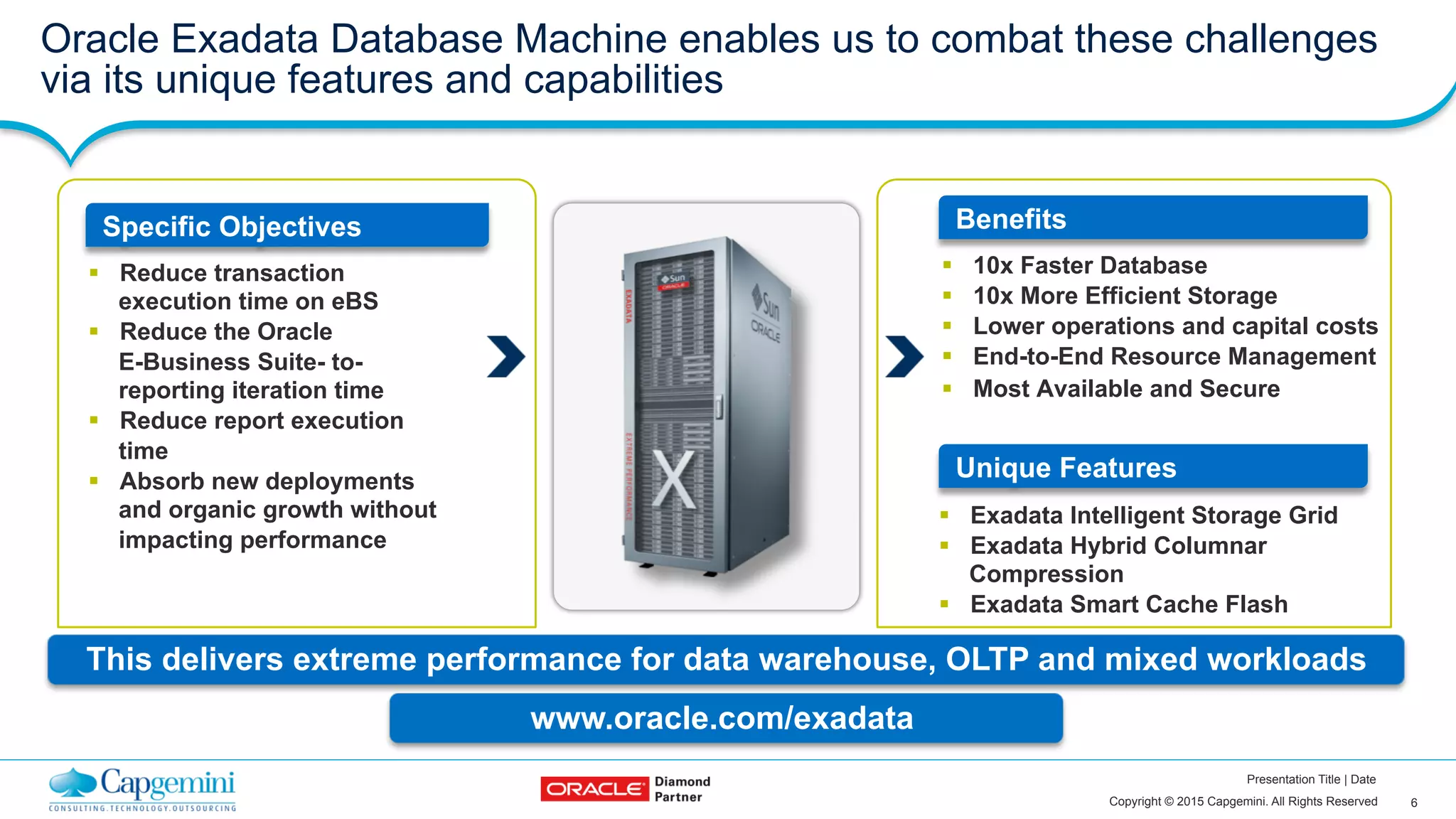 Powering Business Transformation with Oracle Exadata: a Capgemini Case Study | PDF