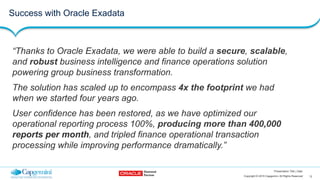 Powering Business Transformation with Oracle Exadata: a Capgemini Case Study | PDF