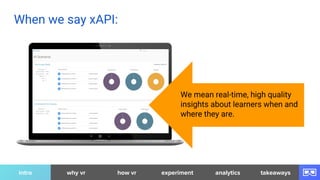 Powering Next-Gen Learning with VR and xAPI - DevLearn 2018 | PPT
