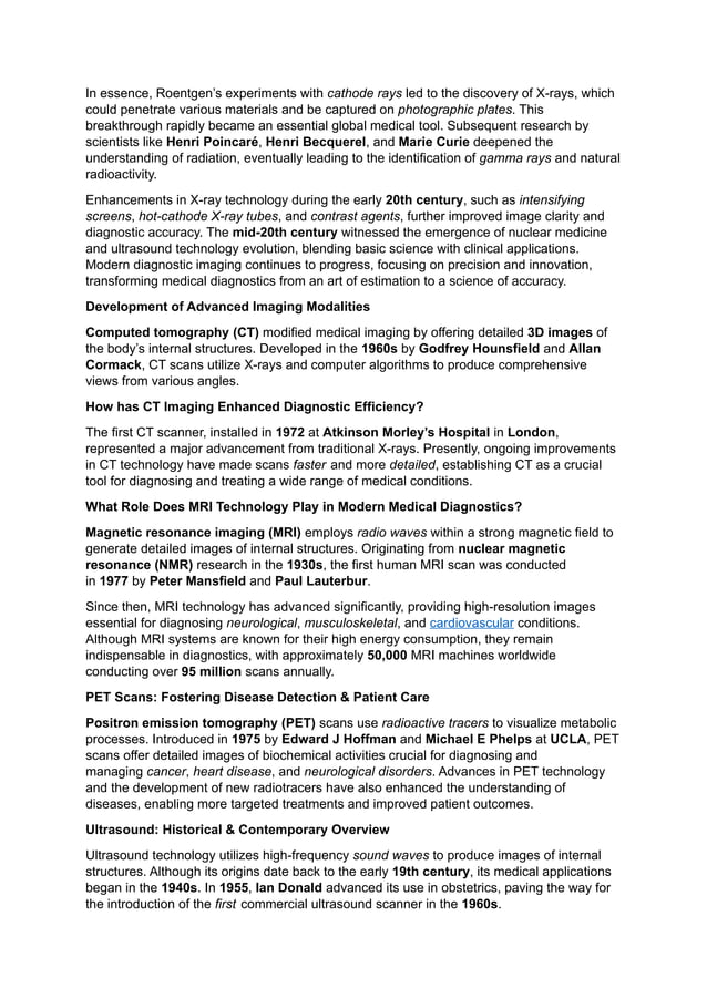 Powering Precision: Significance of Diagnostic Imaging in Healthcare ...