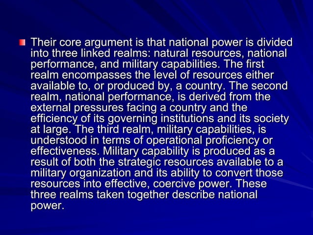 Power in ir | PPTX | Political Issues & policy | Politics
