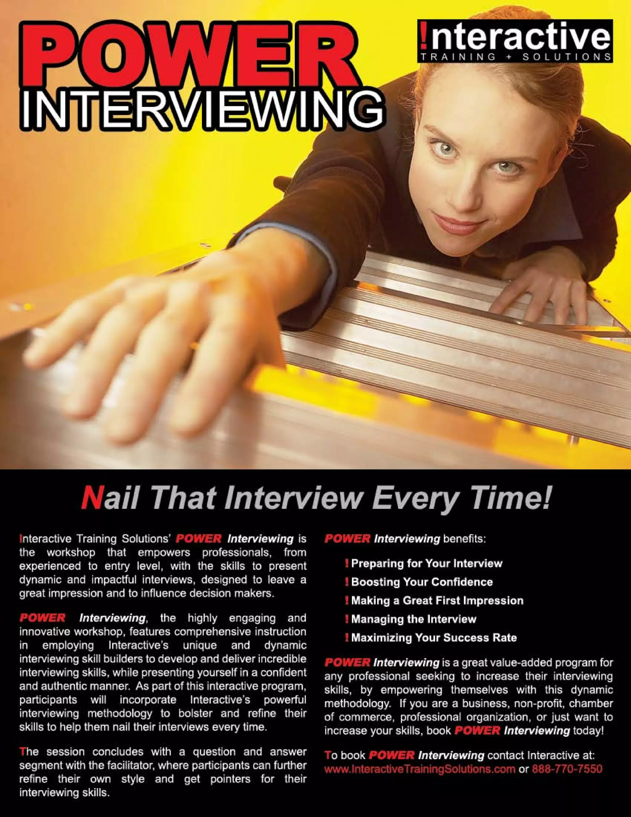 Power Interviewing One Sheet 100 Dpi | PDF