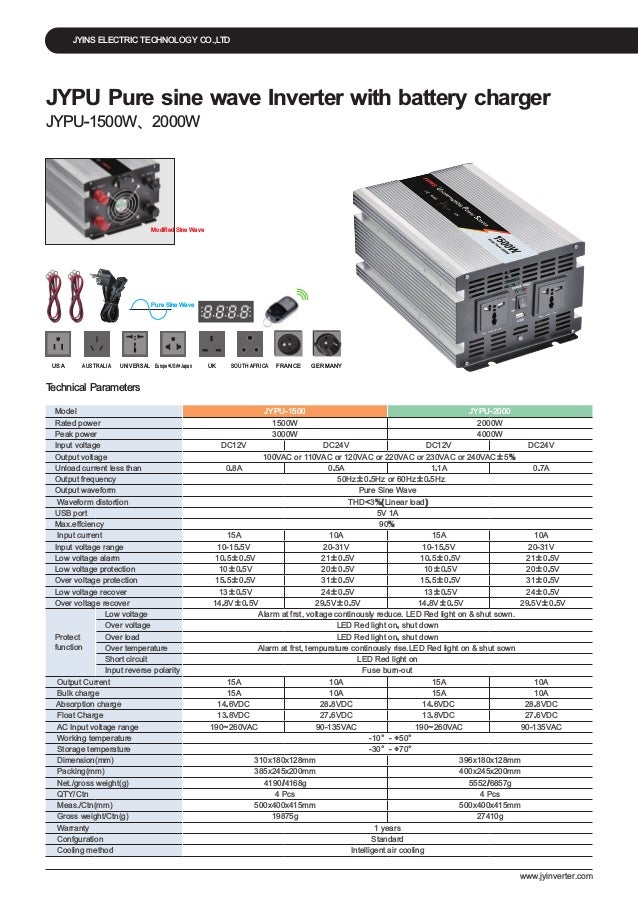 Power inverter catalogue