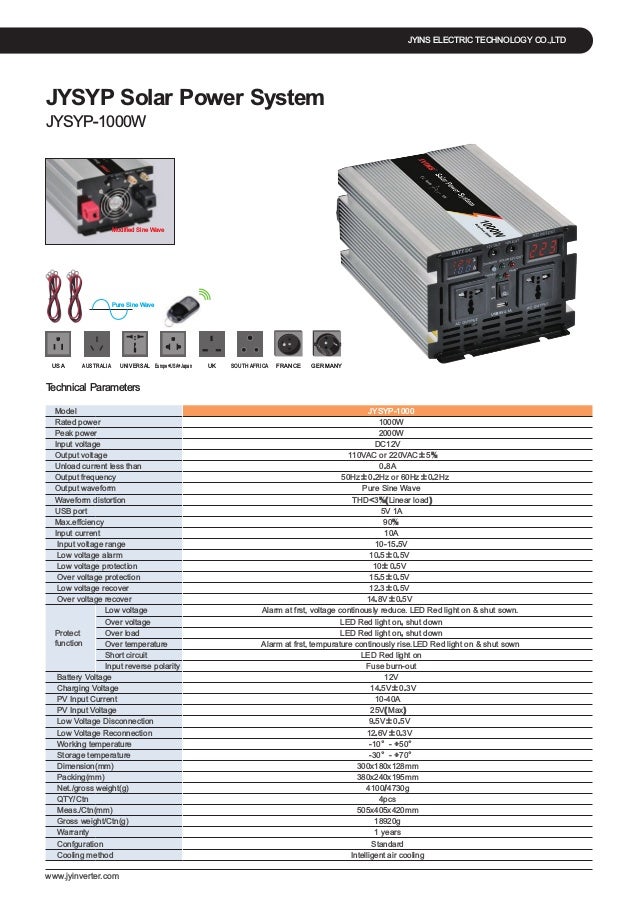 Power inverter catalogue