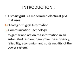 Presentation : Smart Grid based on research paper | PPTX