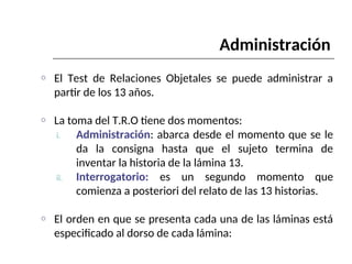 Power Laminas del TRO test de relaciones objetales | PPT