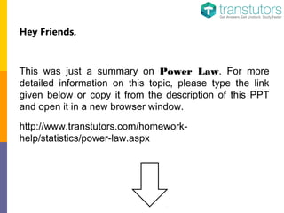 Power Law | Statistics | PPT
