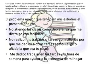 MI PLAN DE MEJORA PERSONAL | PPTX