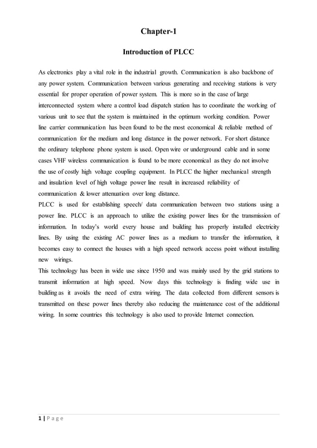 Power line carrier communication | DOCX