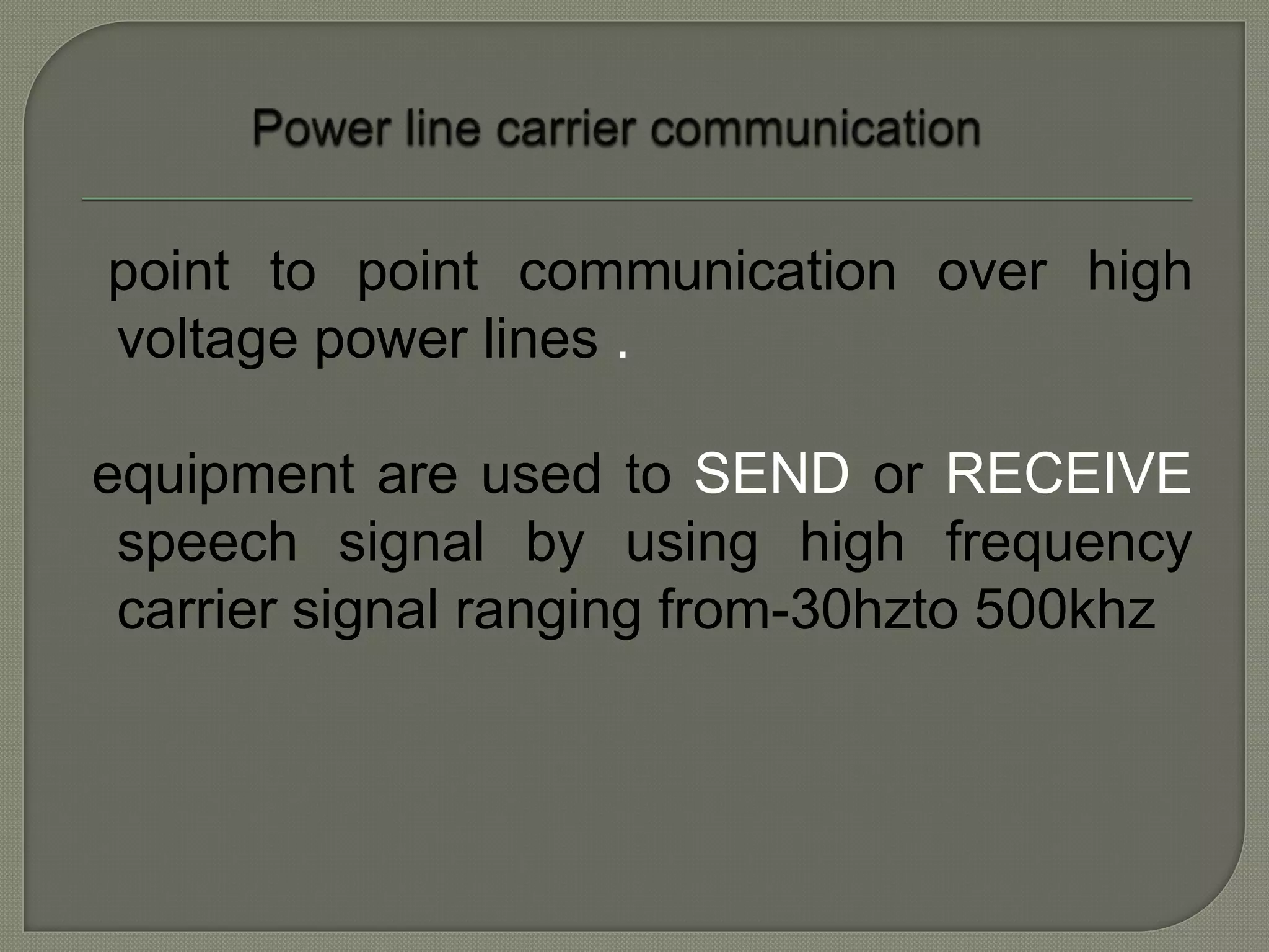 Power line carrier communication | PPT
