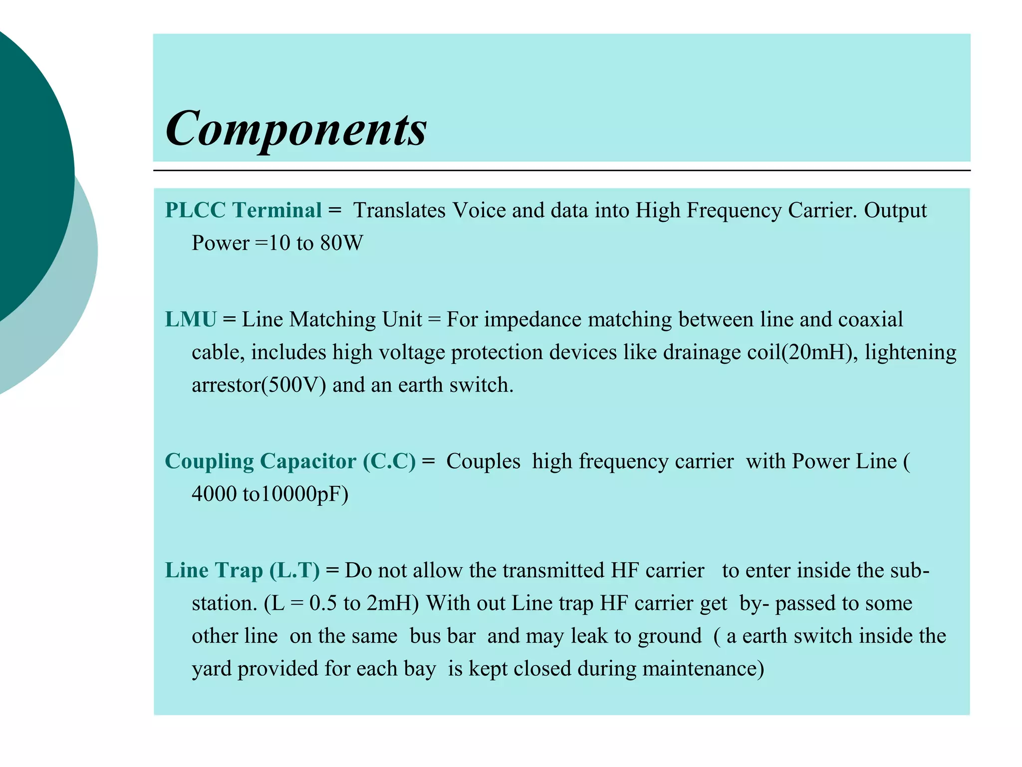 Power line carrier communication (plcc) | PPTX