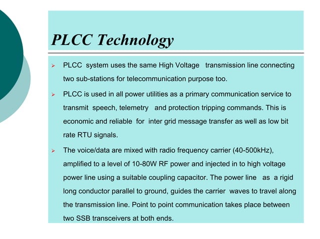 Power line carrier communication (plcc) | PPTX | Telecommunications ...