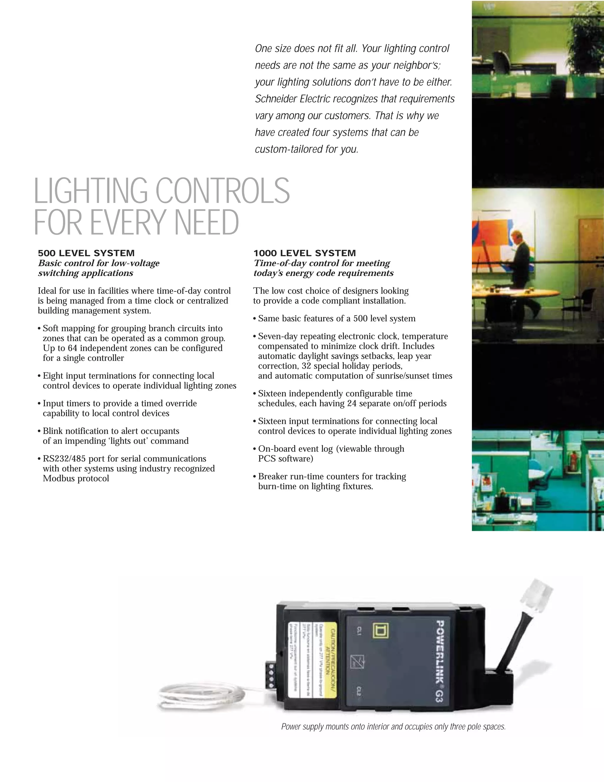 Powerlink® G3 Lighting Control Systems | PDF