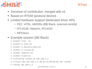 openPOWERLINK over Xenomai | PPT