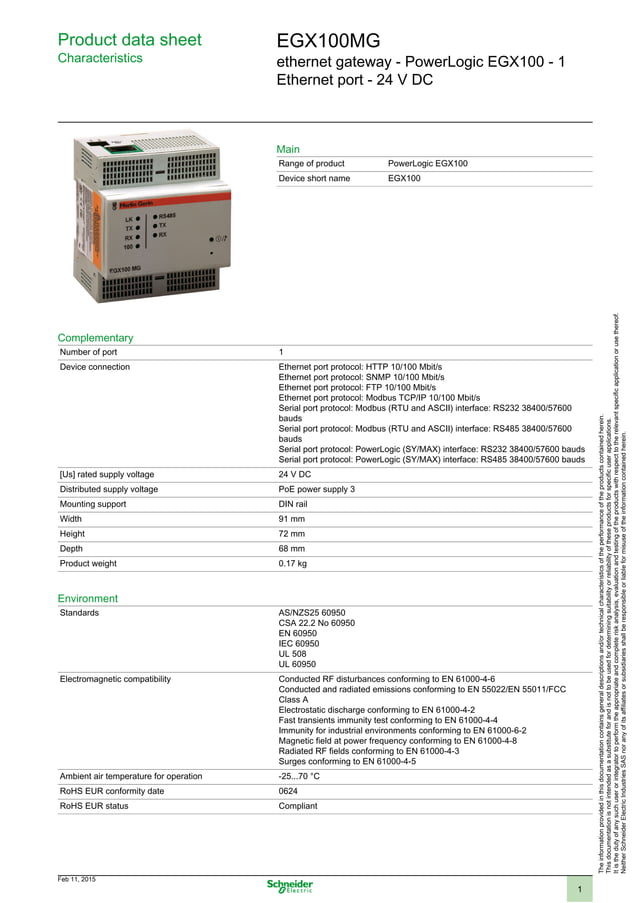 Power logic egx100_egx100mg | PDF