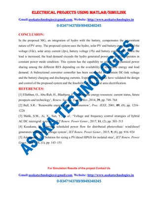 Power Management in PV-Battery-Hydro Based Standalone Microgrid | PDF
