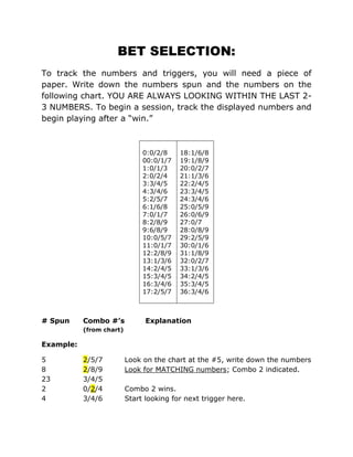 POWER MATRIX ROULETTE SYSTEM | PDF