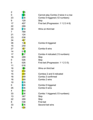 POWER MATRIX ROULETTE SYSTEM | PDF