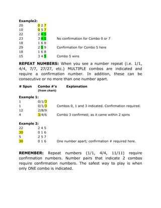 POWER MATRIX ROULETTE SYSTEM | PDF