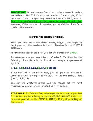 POWER MATRIX ROULETTE SYSTEM | PDF