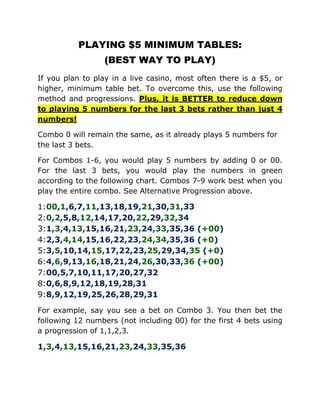 POWER MATRIX ROULETTE SYSTEM | PDF