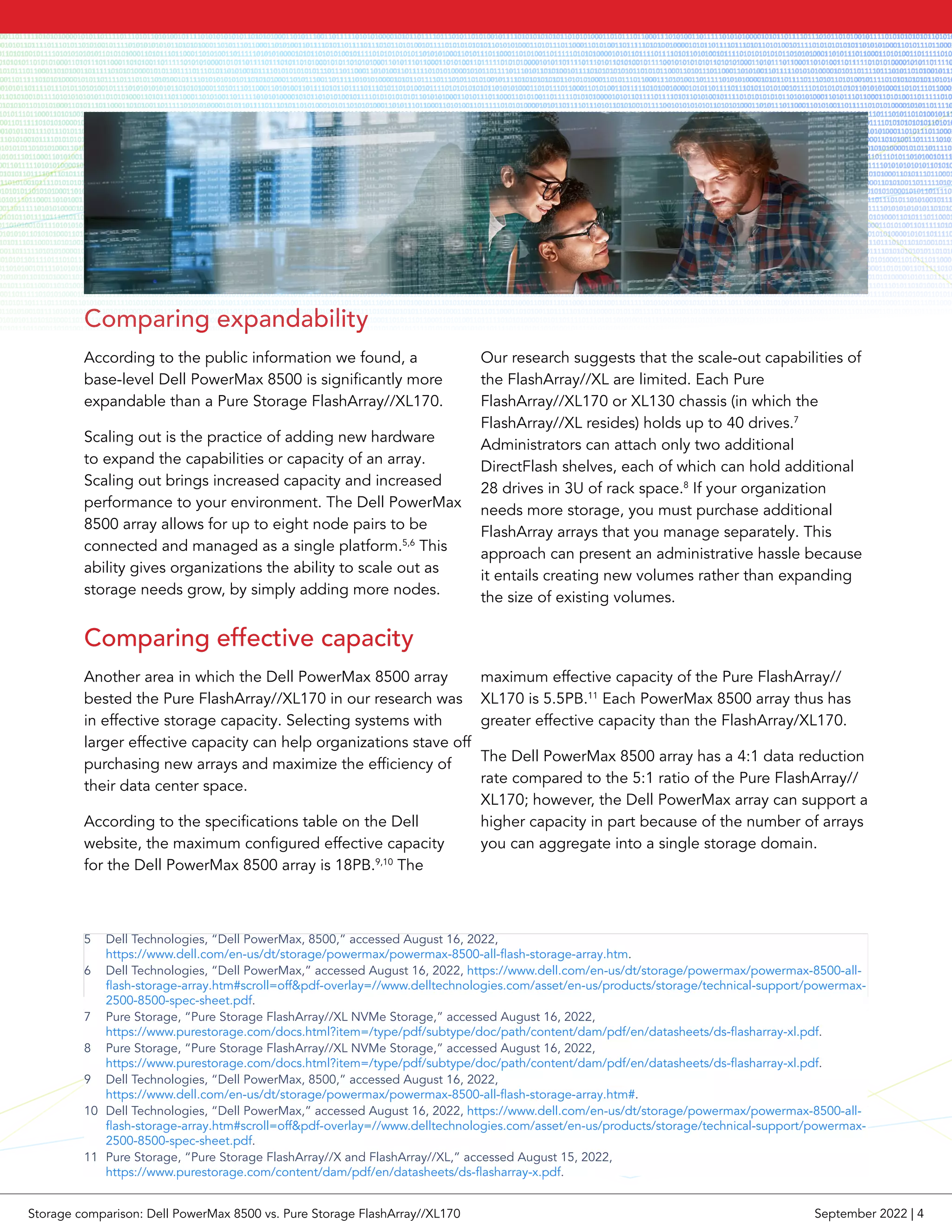 Storage comparison: Dell PowerMax 8500 vs. Pure Storage FlashArray//XL170 | PDF