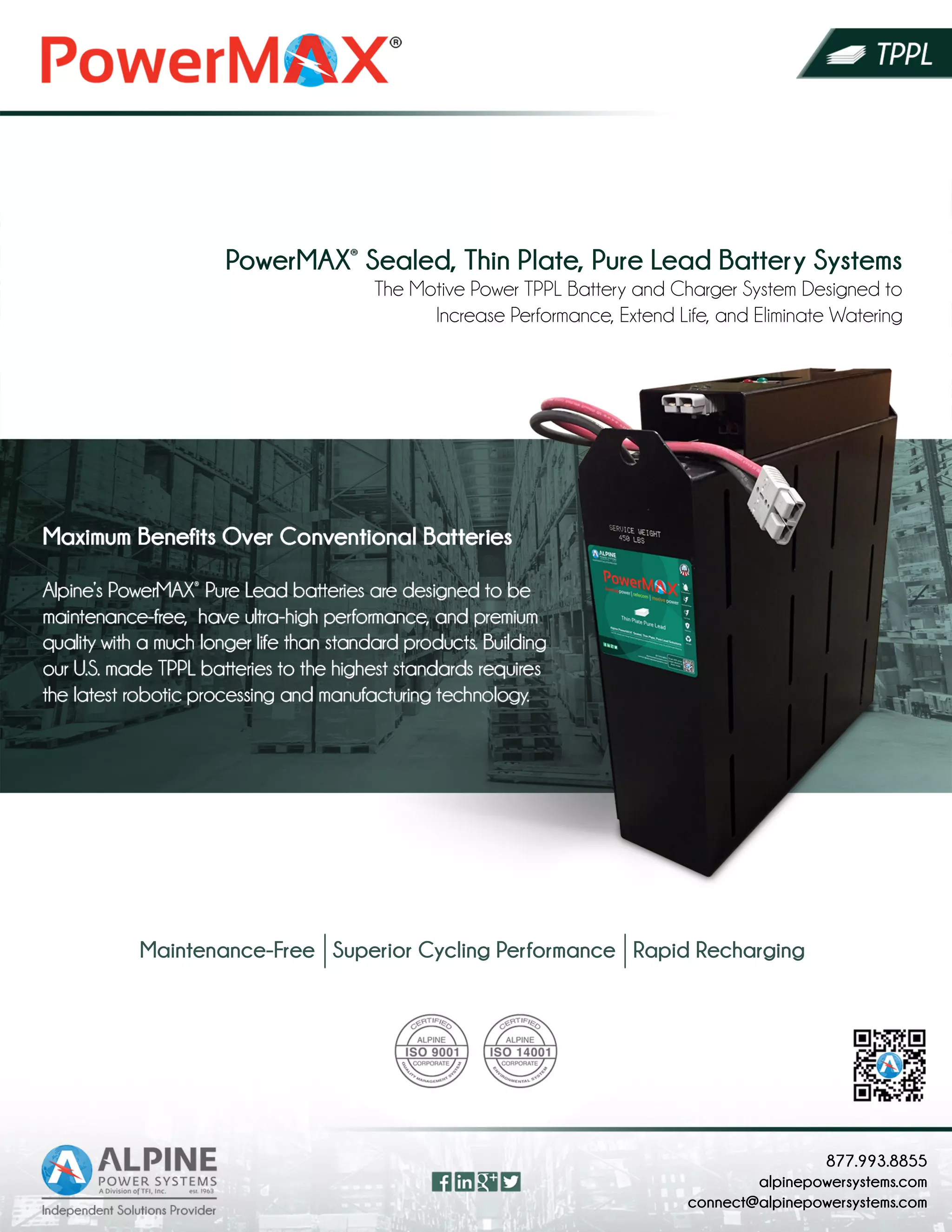 PowerMAX TPPL Batteries For Forklift Applications | PDF