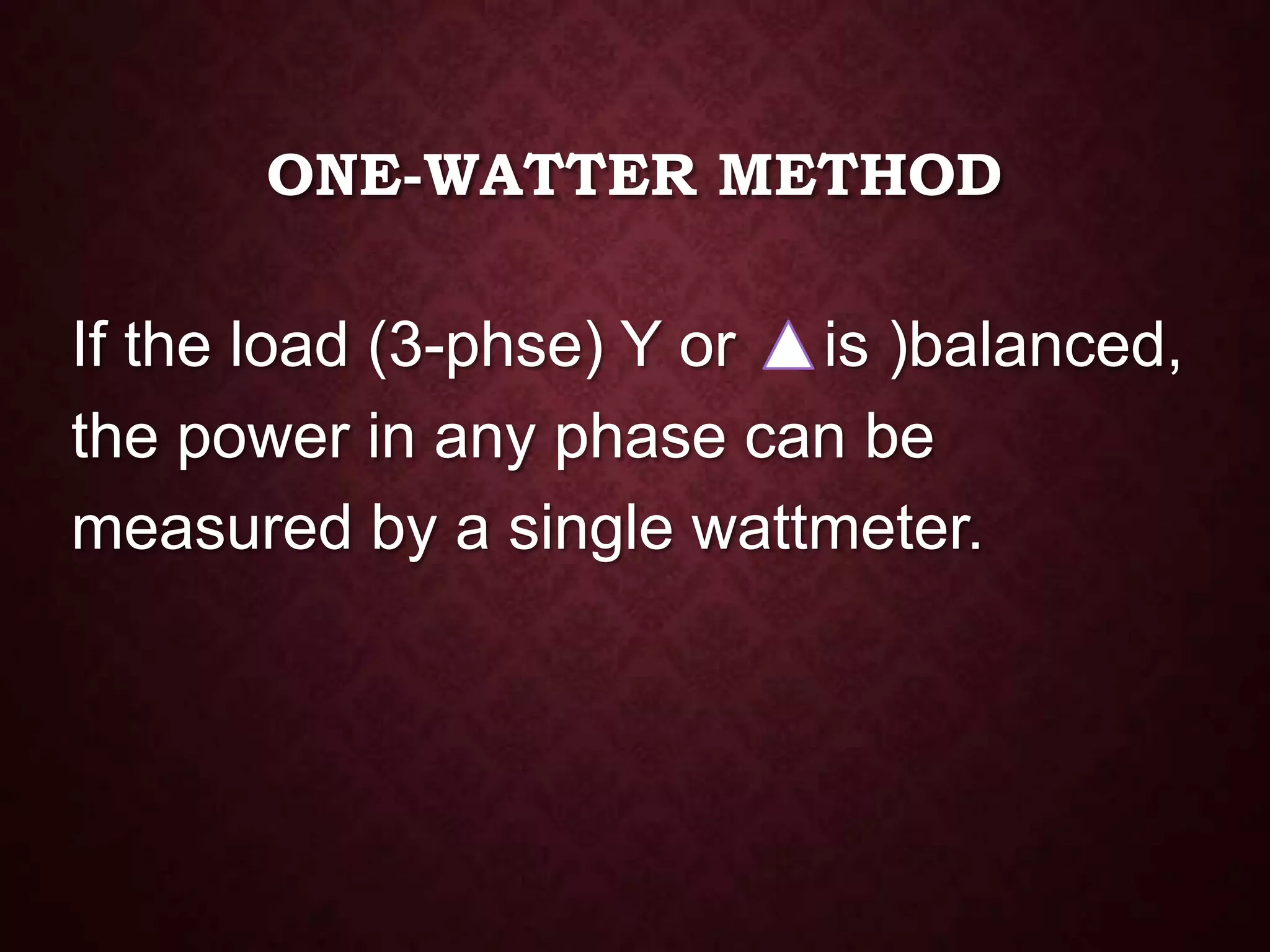 Power Measurement In 3-phase AC Circuits | PPTX