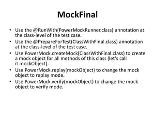 Power mock | PPT
