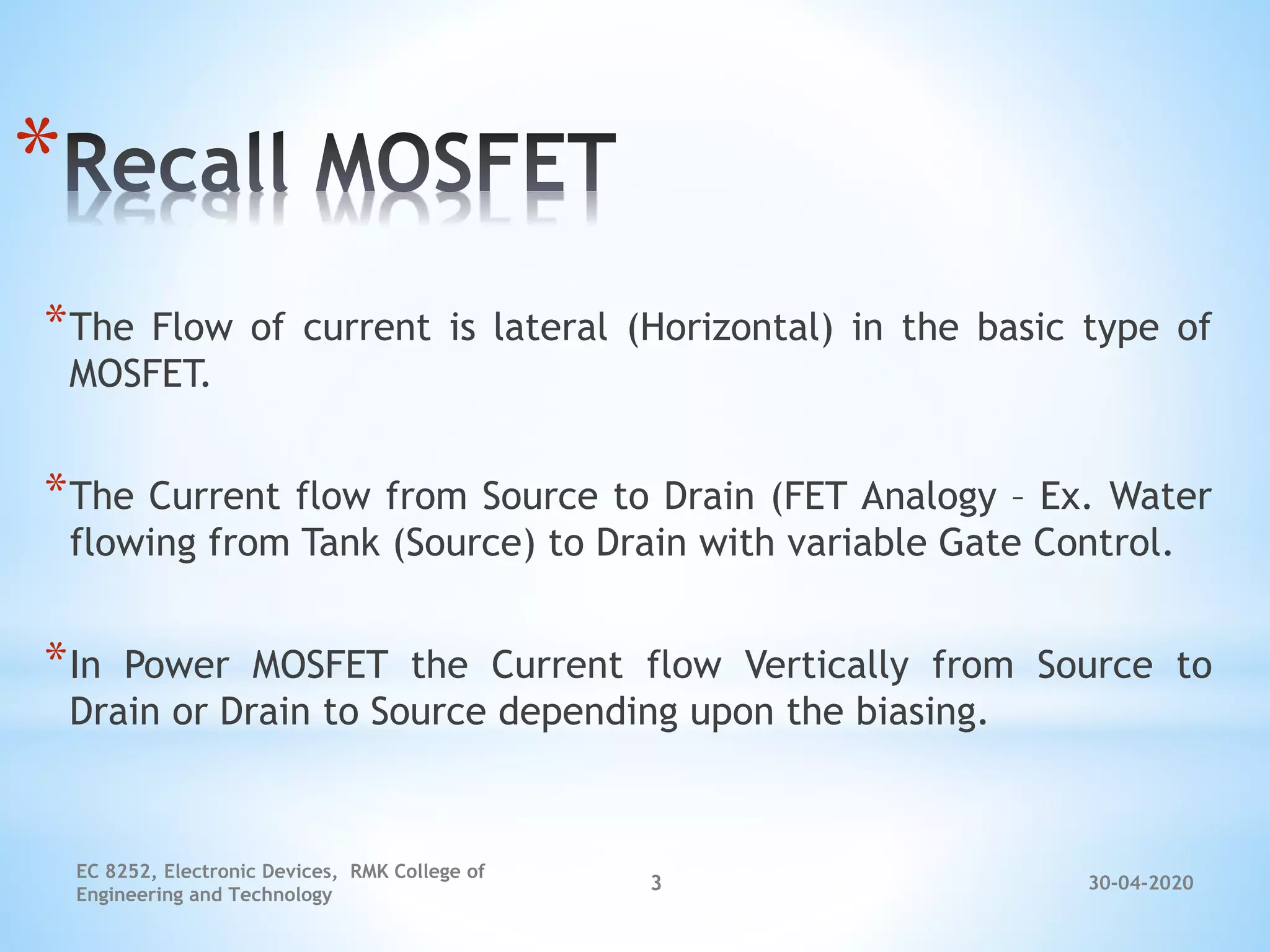 Power mosfet | PPTX