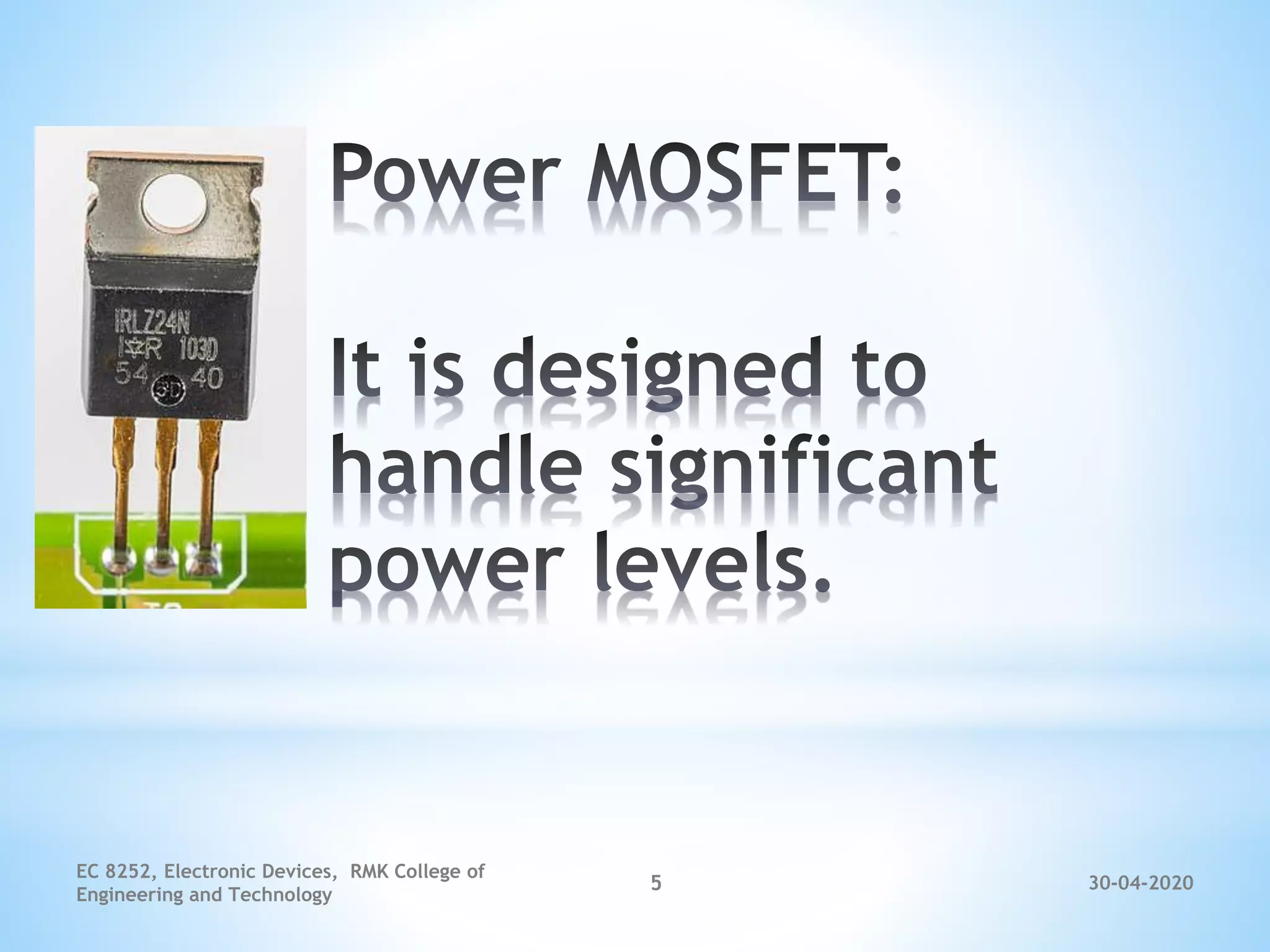 Power mosfet | PPTX