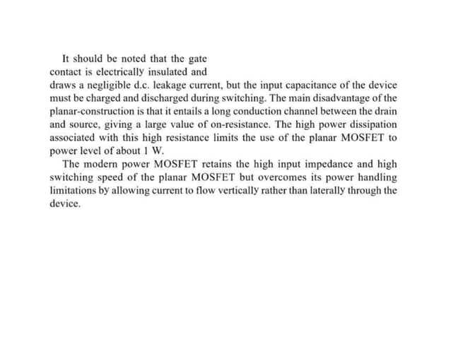 Power mosfet | PPTX | Consumer Electronics | Technology & Computing