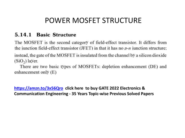 Power mosfet | PPTX | Consumer Electronics | Technology & Computing