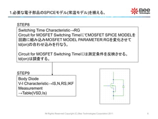 MOSFET(LEVEL=3)のデバイスモデリングのワークフロー | PDF