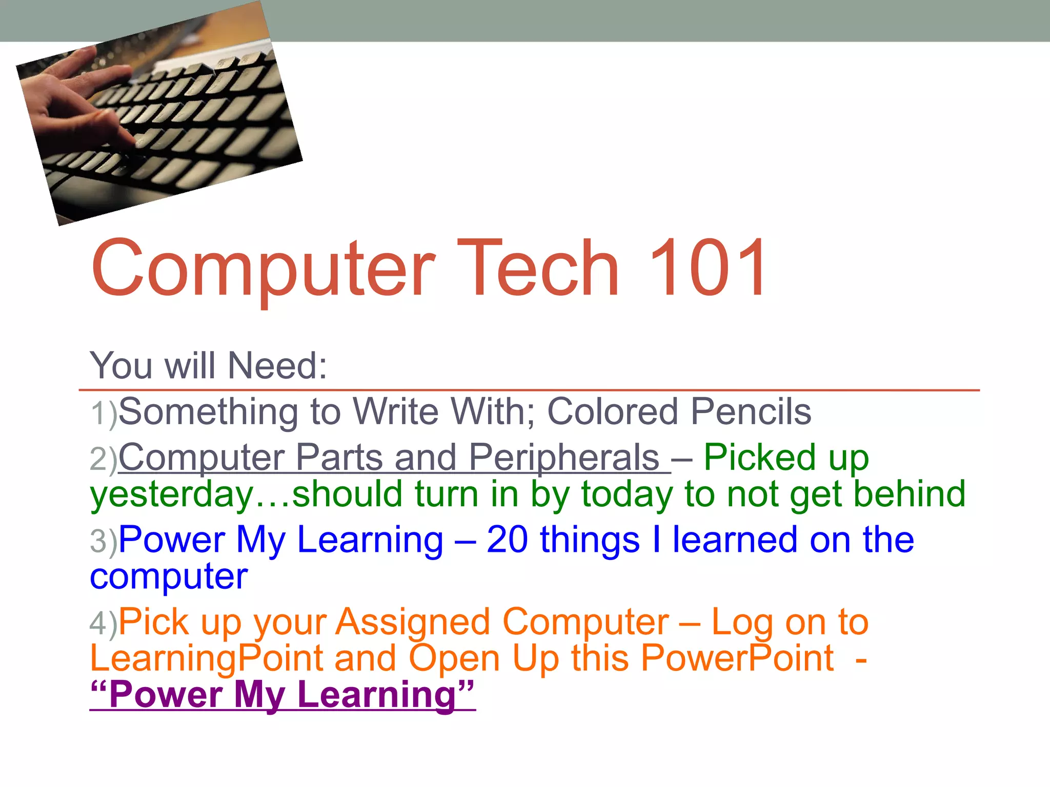 Power My Learning | PPT