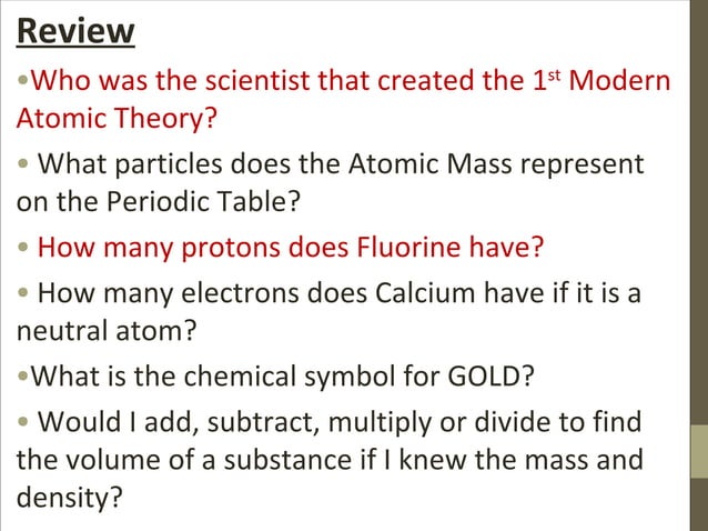 Power Notes Atomic Structure Day 3 | PPT
