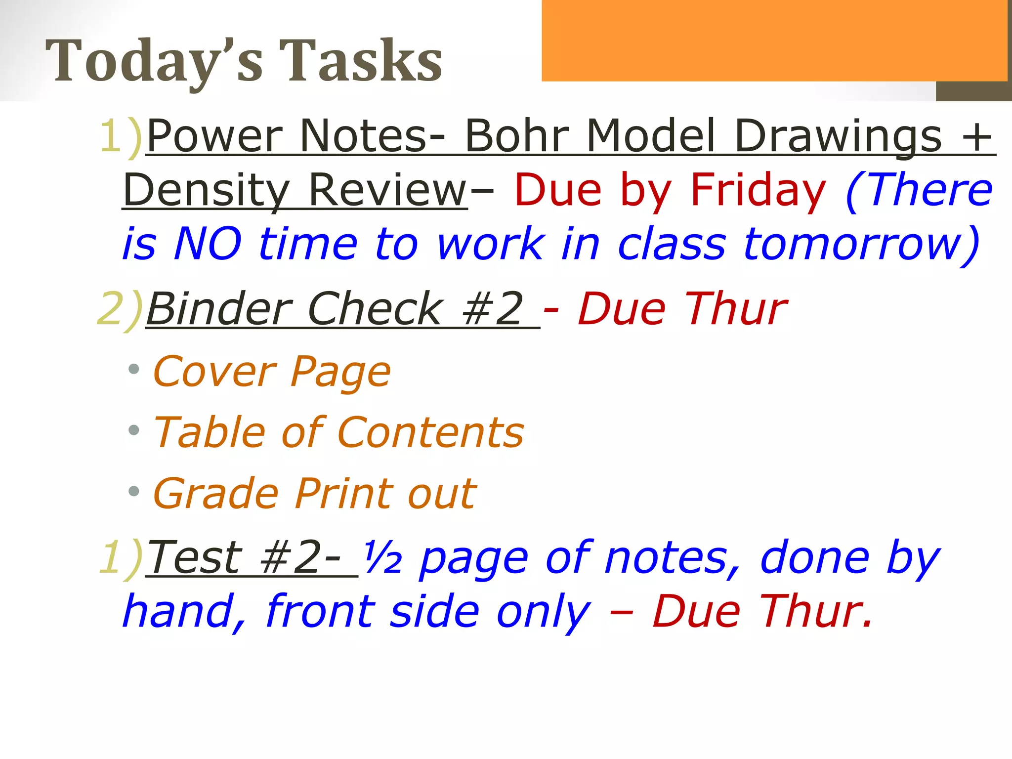 Power Notes Bohr Models- Day 1 | PPT