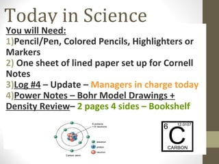 Power Notes Bohr Models- Day 1 | PPT