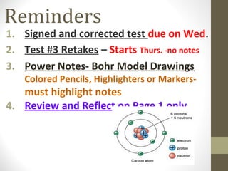 Power Notes Bohr Models- Day 1 | PPT