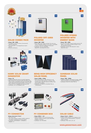 Brochure of POWERnSUN, Solar Energy Products Supplier | PDF