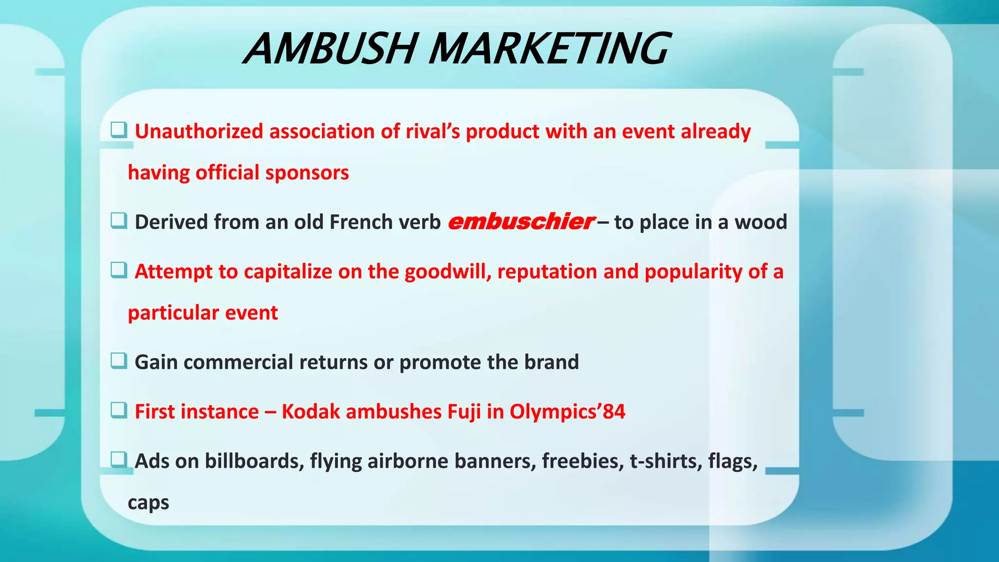 Power of Ambush Marketing | PPTX