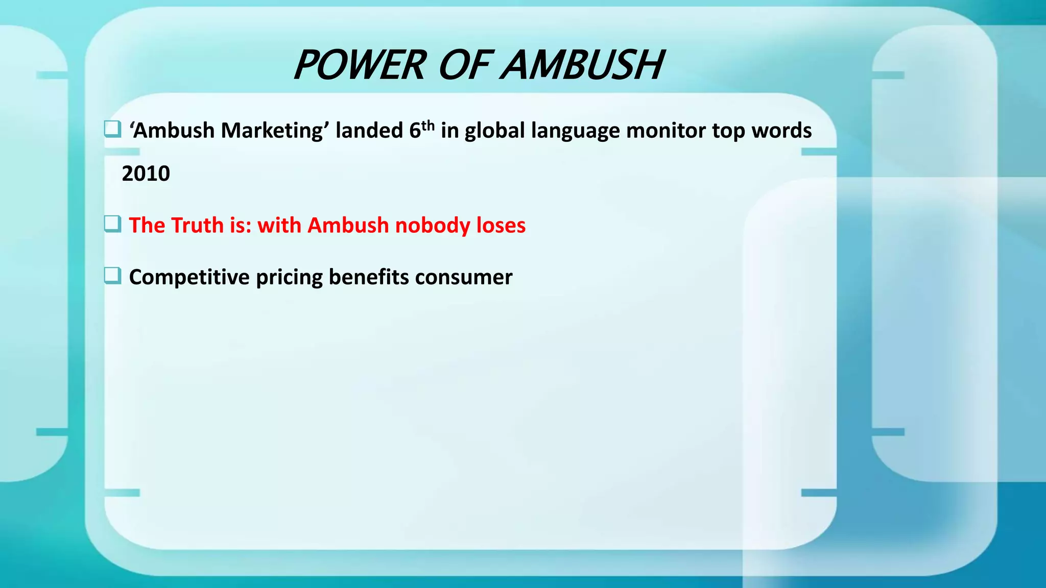 Power of Ambush Marketing | PPTX