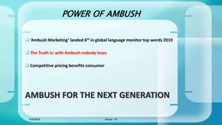 Power of ambush marketing final | PPT